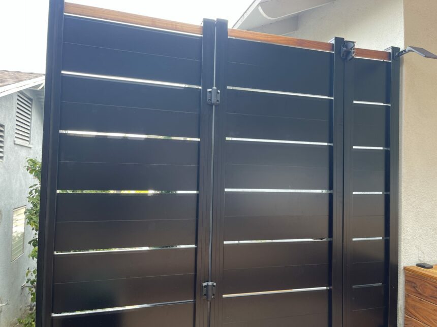 Aluminum gate and side panels in Los Angeles, CA - Alumission