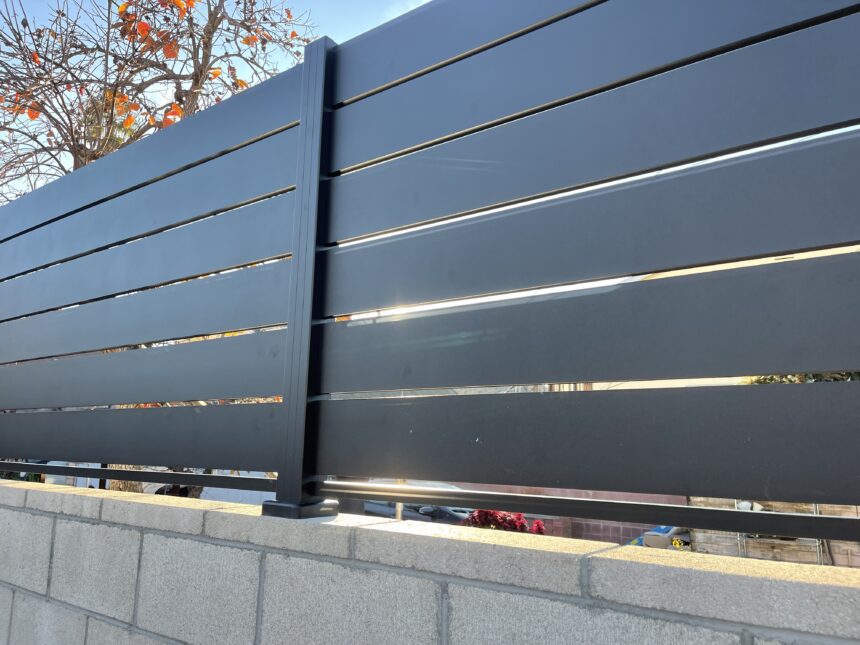 Black aluminum wall topper in Los Angeles, CA