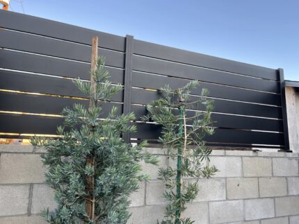 Black aluminum wall topper in Los Angeles, CA