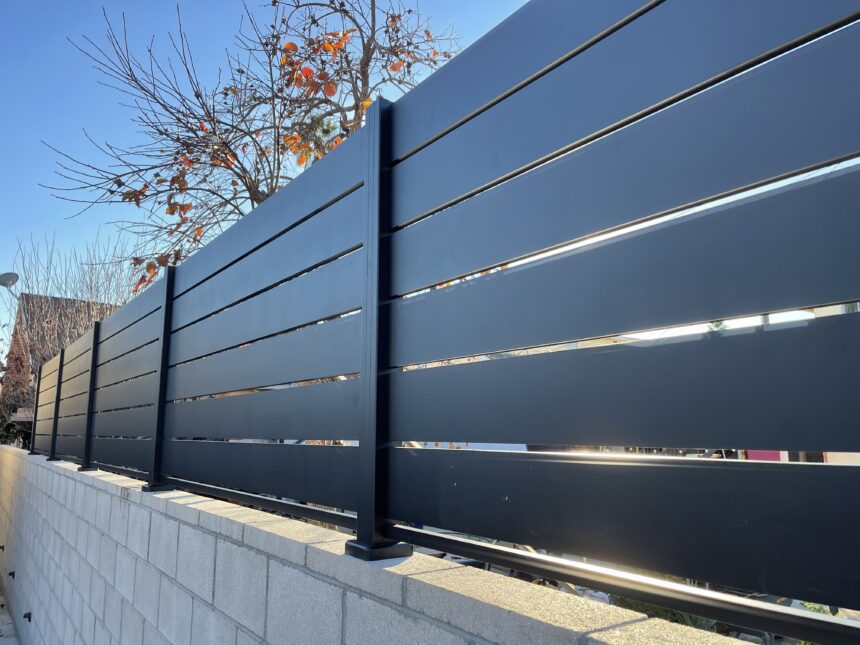 Black aluminum wall topper in Los Angeles, CA