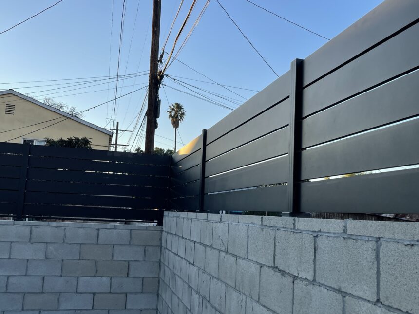Black aluminum wall topper in Los Angeles, CA