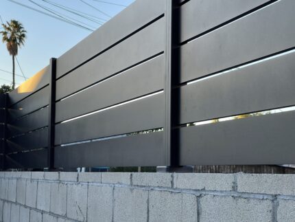 Black aluminum wall topper in Los Angeles, CA