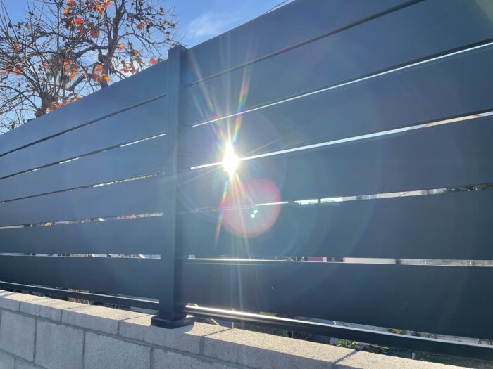 Black aluminum wall topper in Los Angeles, CA