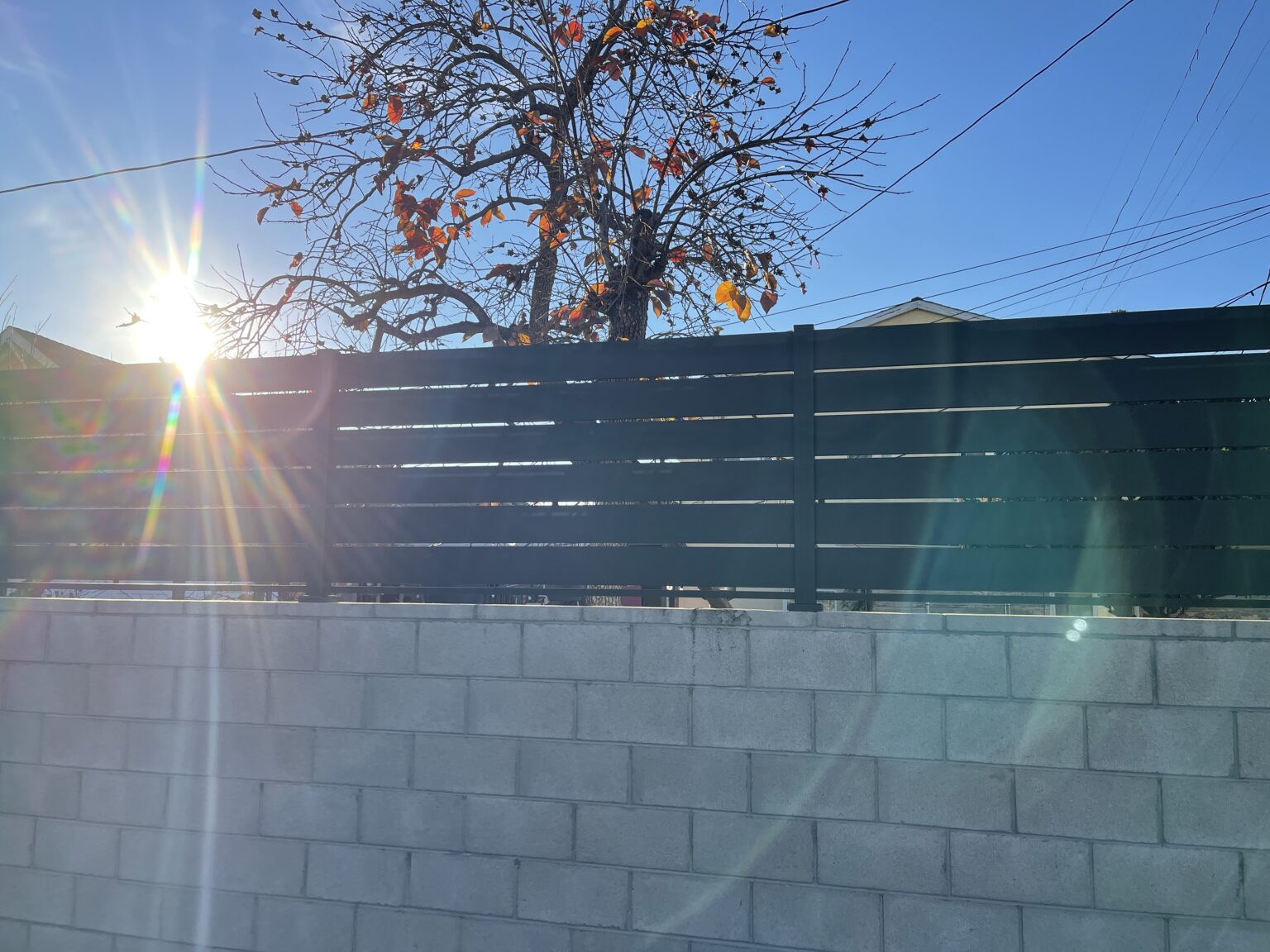 Black aluminum wall topper in Los Angeles, CA