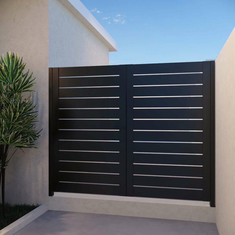 Aluminum Double Swing Gate 13.5'Wx6'H Gate Kit - Alumission