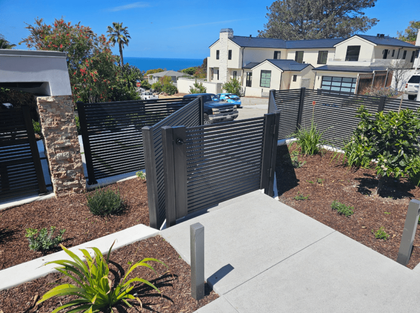 Bronze Aluminum Fence in San Diego County - Del Mar, CA