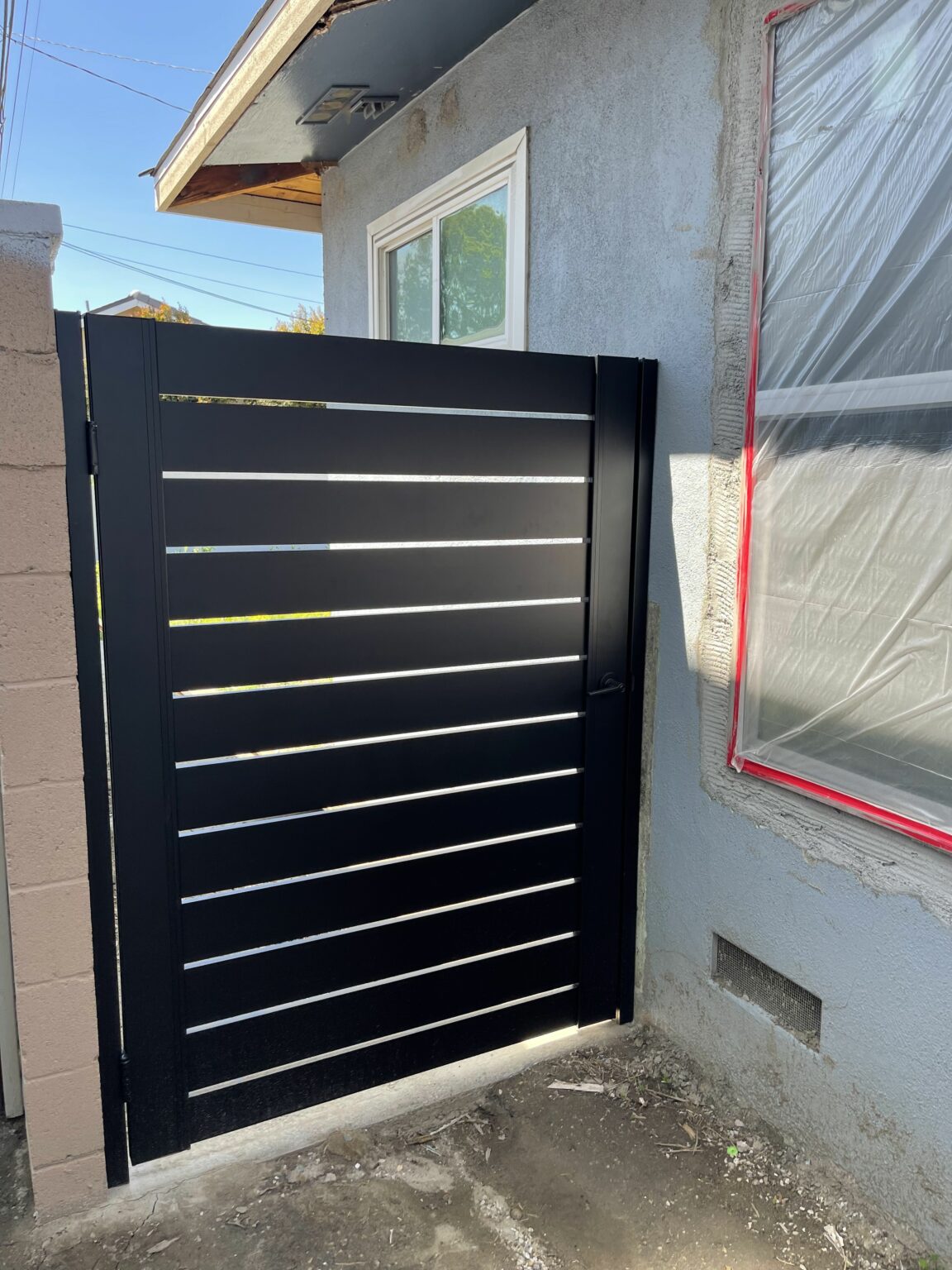 Black Aluminum Gate in Los Angeles County - Downey, CA